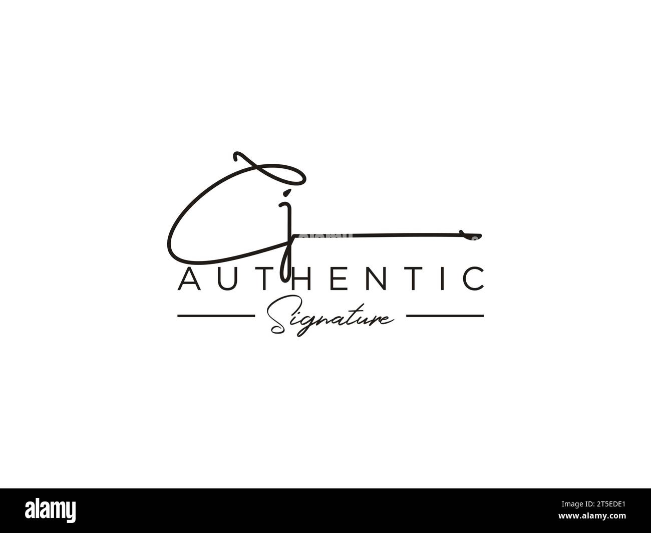 CJ Signature Logo Template Vector Stock Vector Image & Art - Alamy