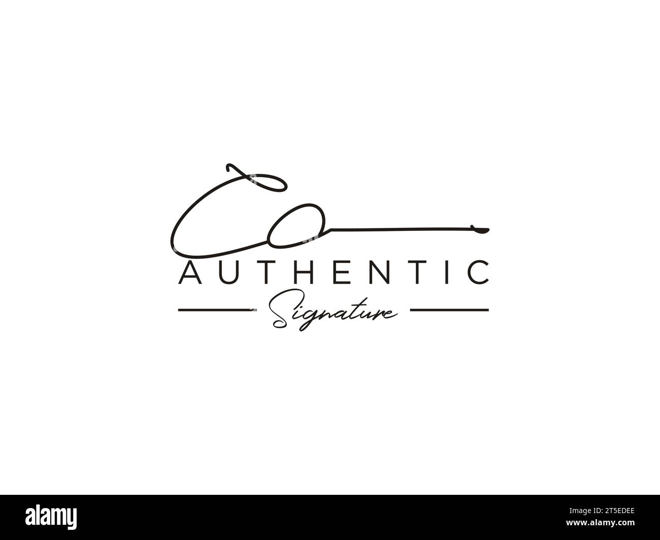 CO Signature Logo Template Vector Stock Vector Image & Art - Alamy