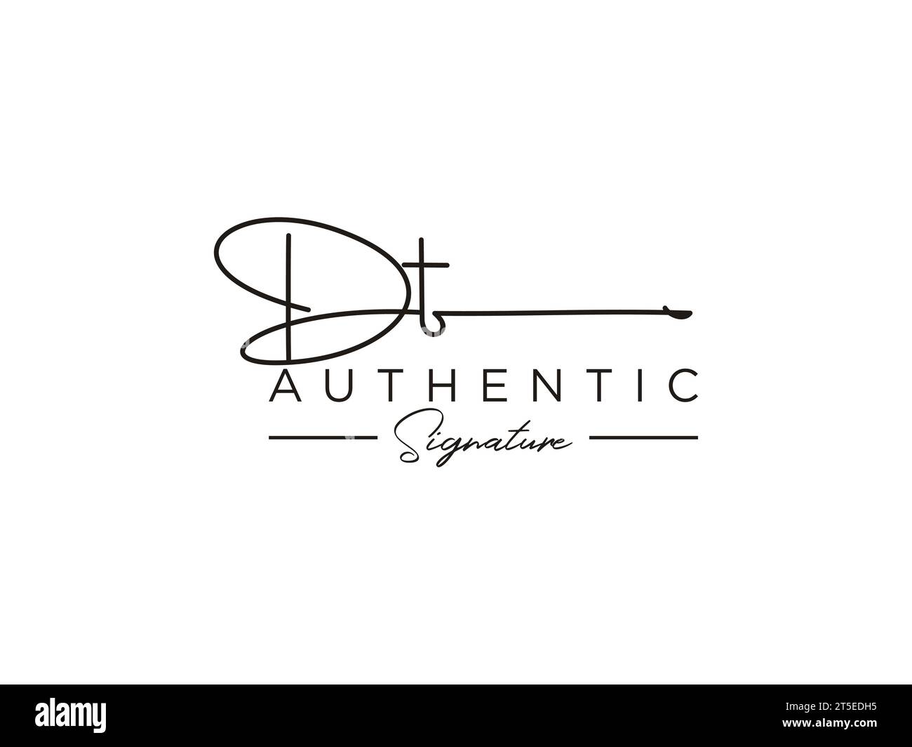 DT Signature Logo Template Vector Stock Vector Image & Art - Alamy