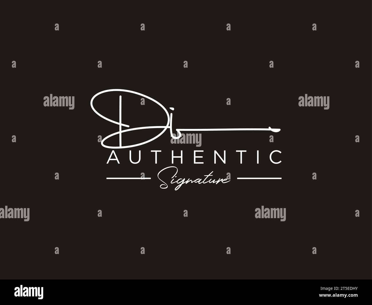 DI Signature Logo Template Vector Stock Vector Image & Art - Alamy