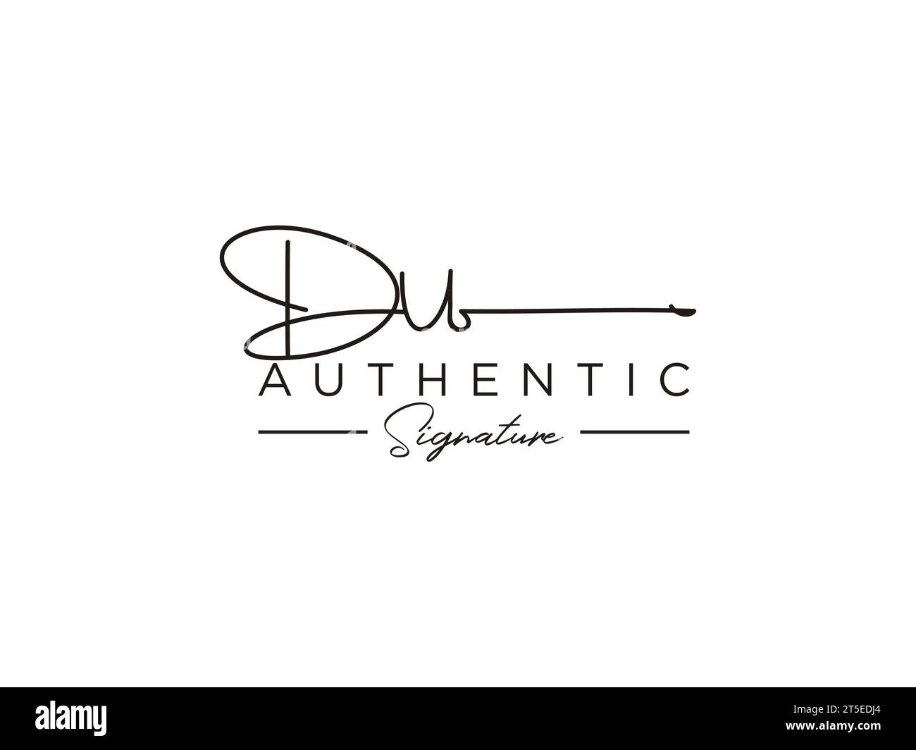 DU Signature Logo Template Vector Stock Vector Image & Art - Alamy