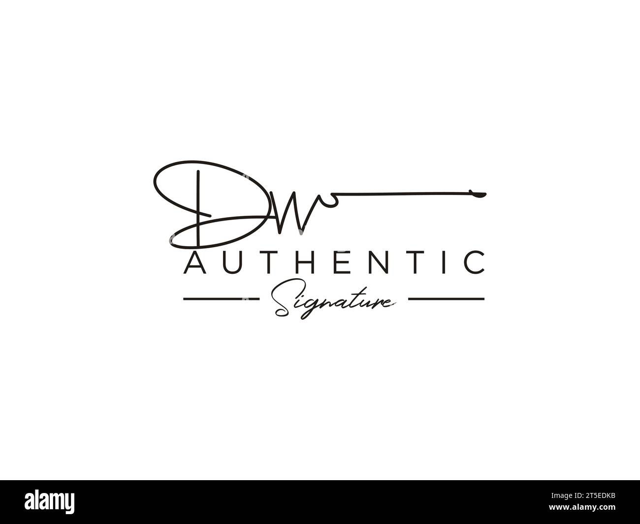 DW Signature Logo Template Vector Stock Vector Image & Art - Alamy