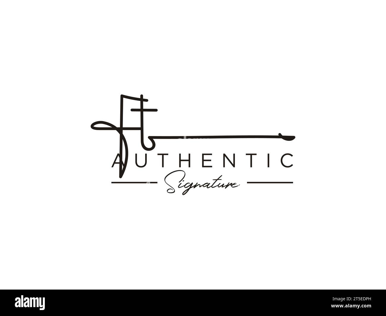 FT Signature Logo Template Vector Stock Vector Image & Art - Alamy