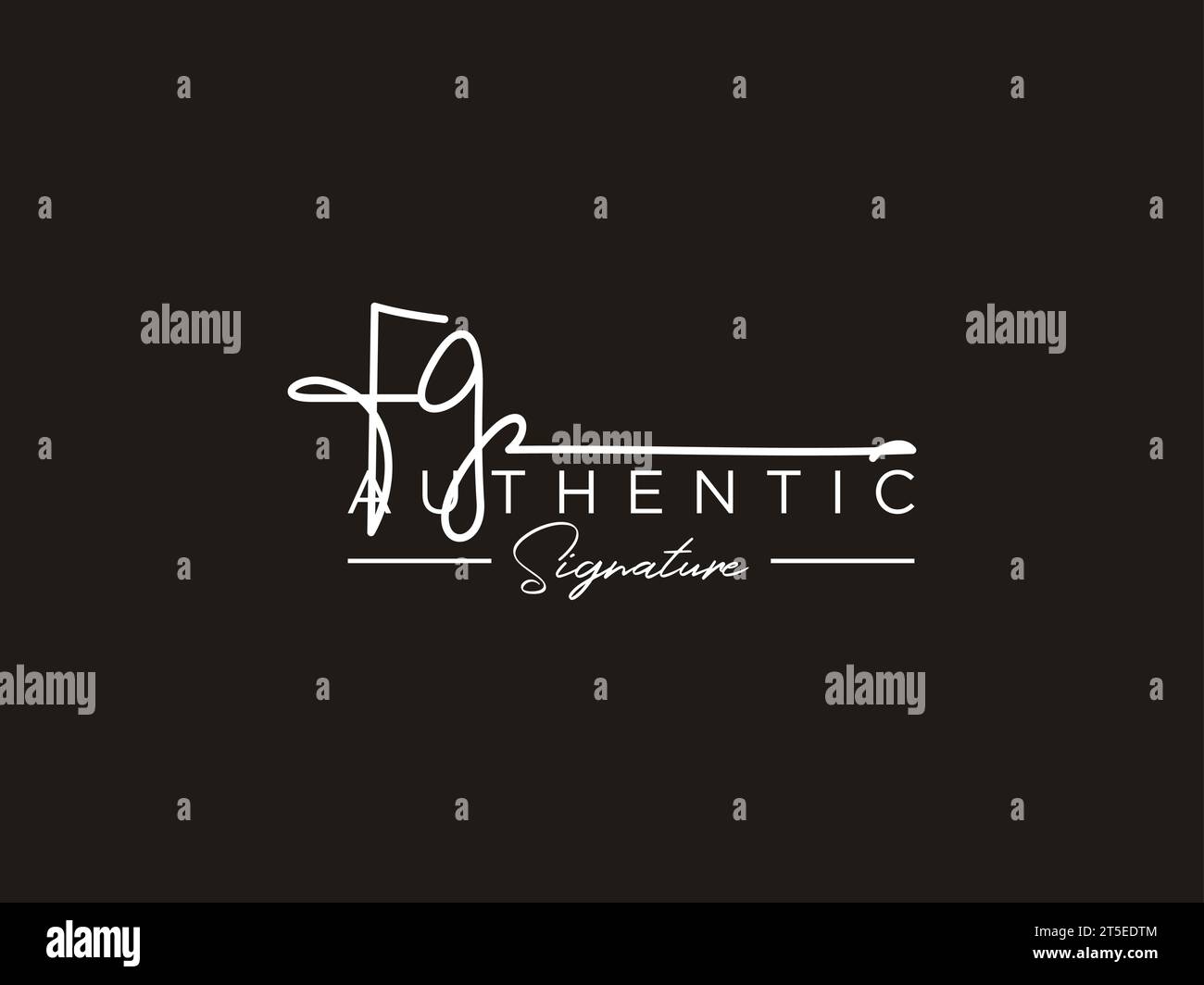 FG Signature Logo Template Vector Stock Vector Image & Art - Alamy