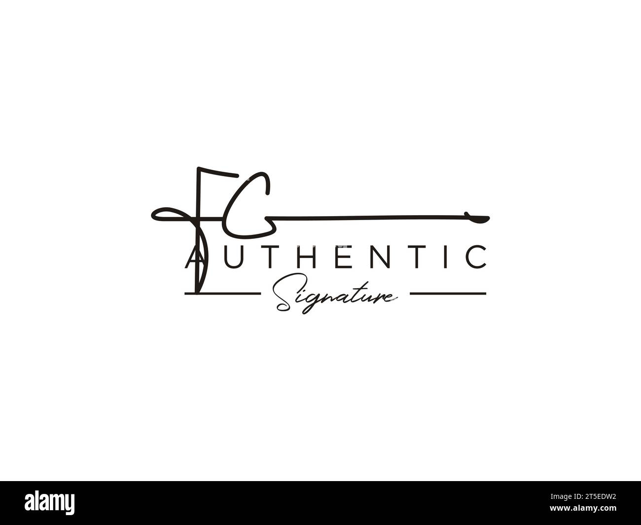 FC Signature Logo Template Vector Stock Vector Image & Art - Alamy