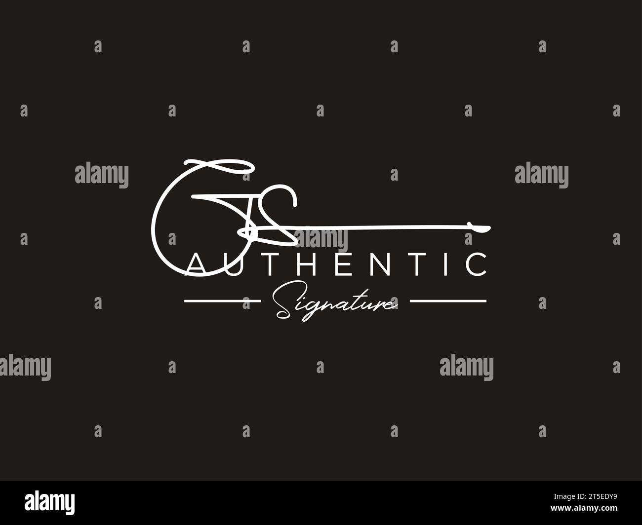 GS Signature Logo Template Vector Stock Vector Image & Art - Alamy