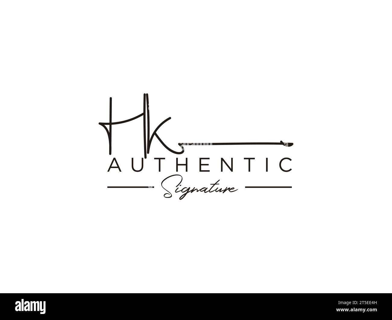 HK Signature Logo Template Vector Stock Vector Image & Art - Alamy