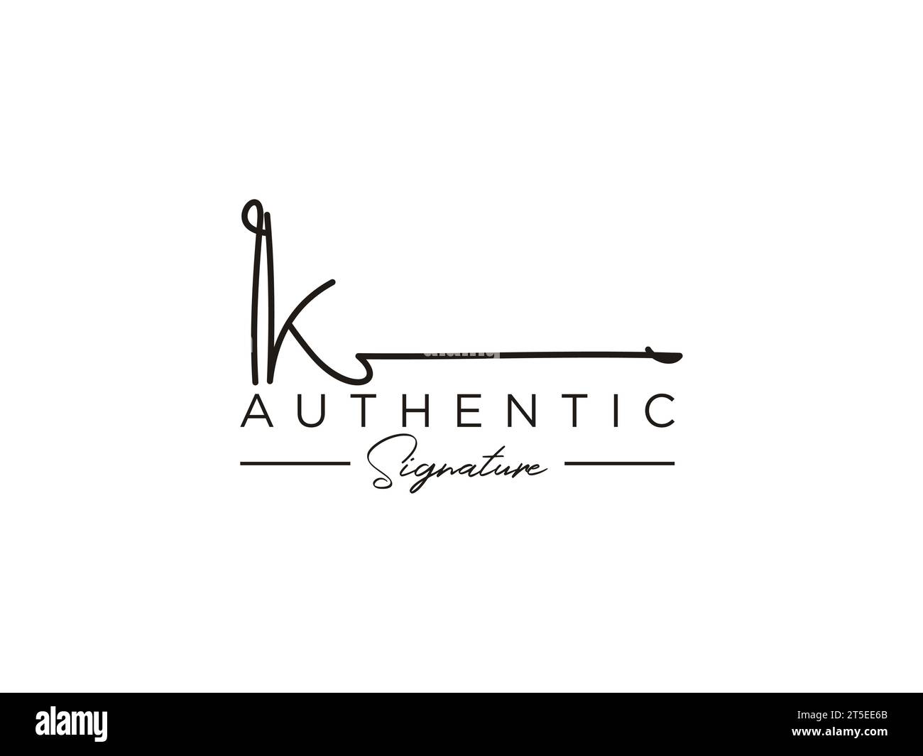 IK Signature Logo Template Vector Stock Vector Image & Art - Alamy