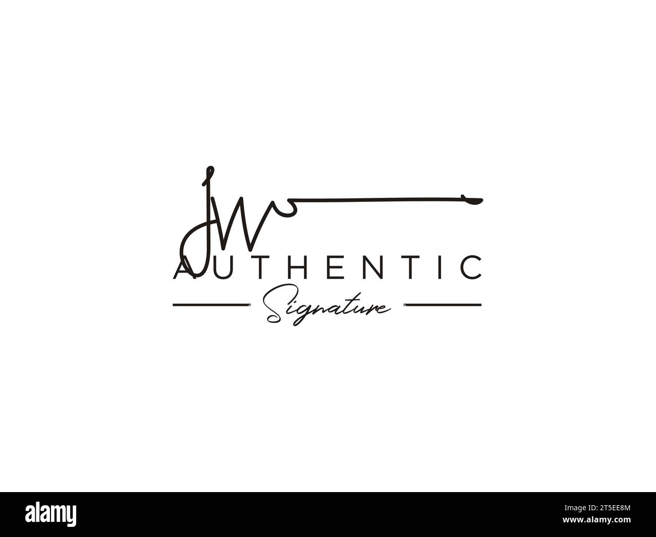 JW Signature Logo Template Vector Stock Vector Image & Art - Alamy