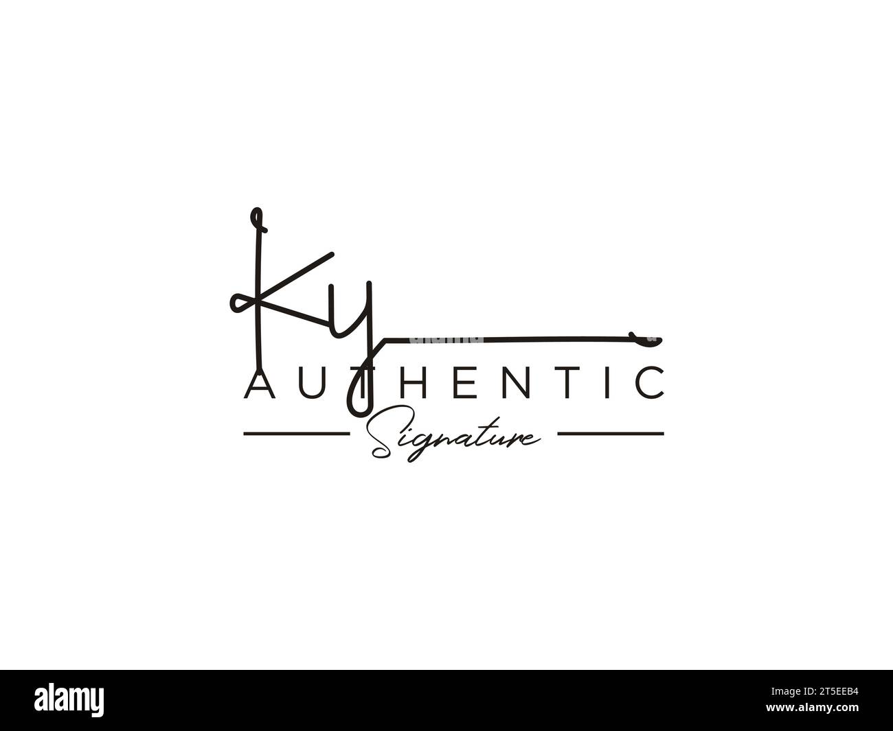 KY Signature Logo Template Vector Stock Vector Image & Art - Alamy