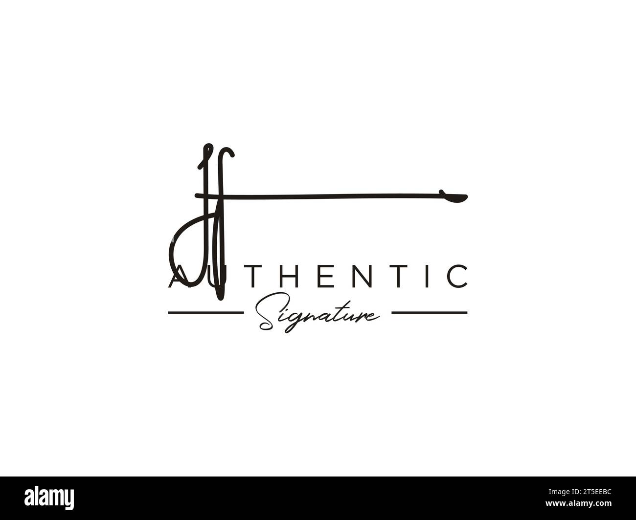 JF Signature Logo Template Vector Stock Vector Image & Art - Alamy