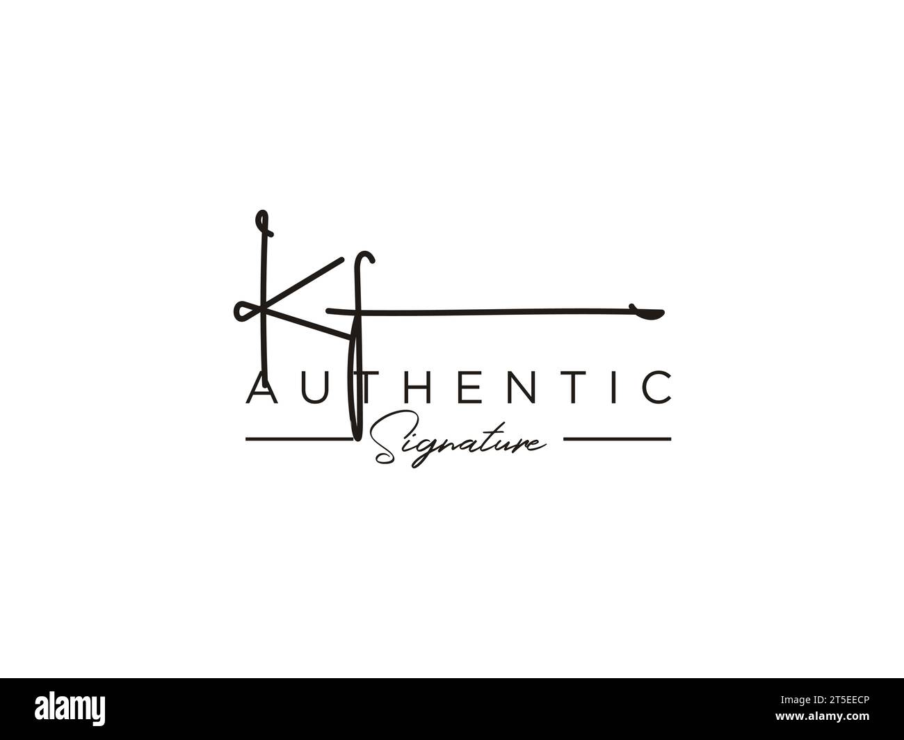 KF Signature Logo Template Vector Stock Vector Image & Art - Alamy