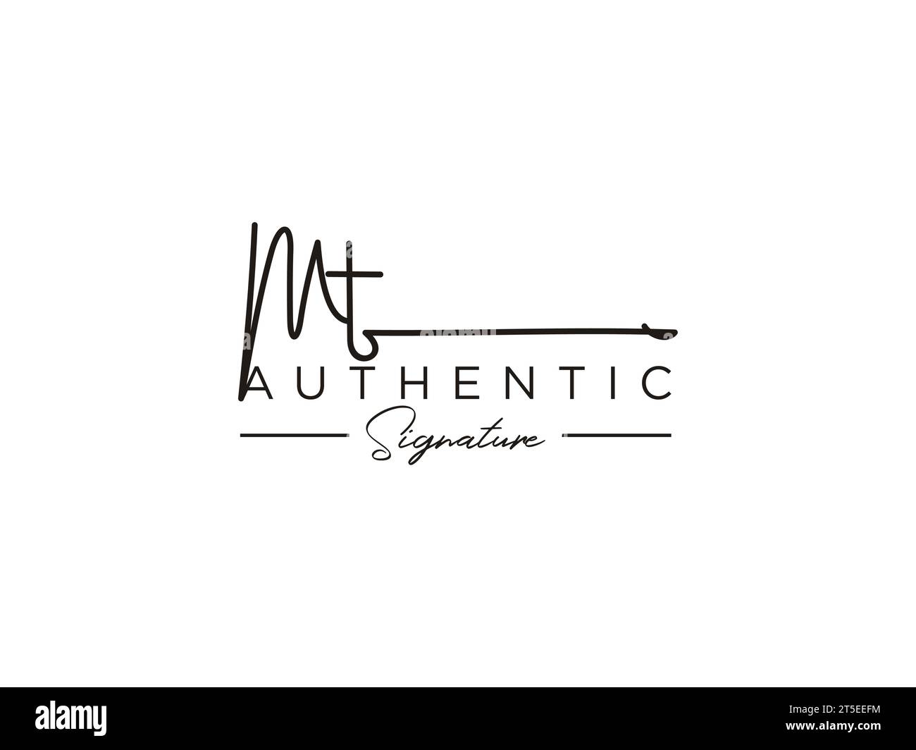 MT Signature Logo Template Vector Stock Vector Image & Art - Alamy