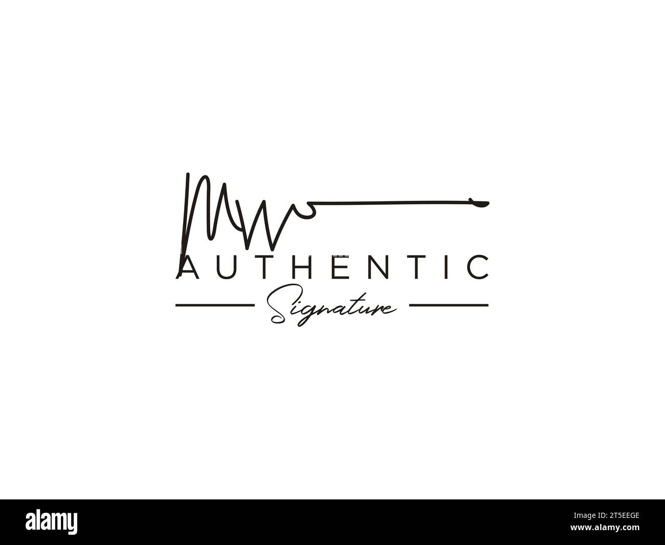 MW Signature Logo Template Vector Stock Vector Image & Art - Alamy