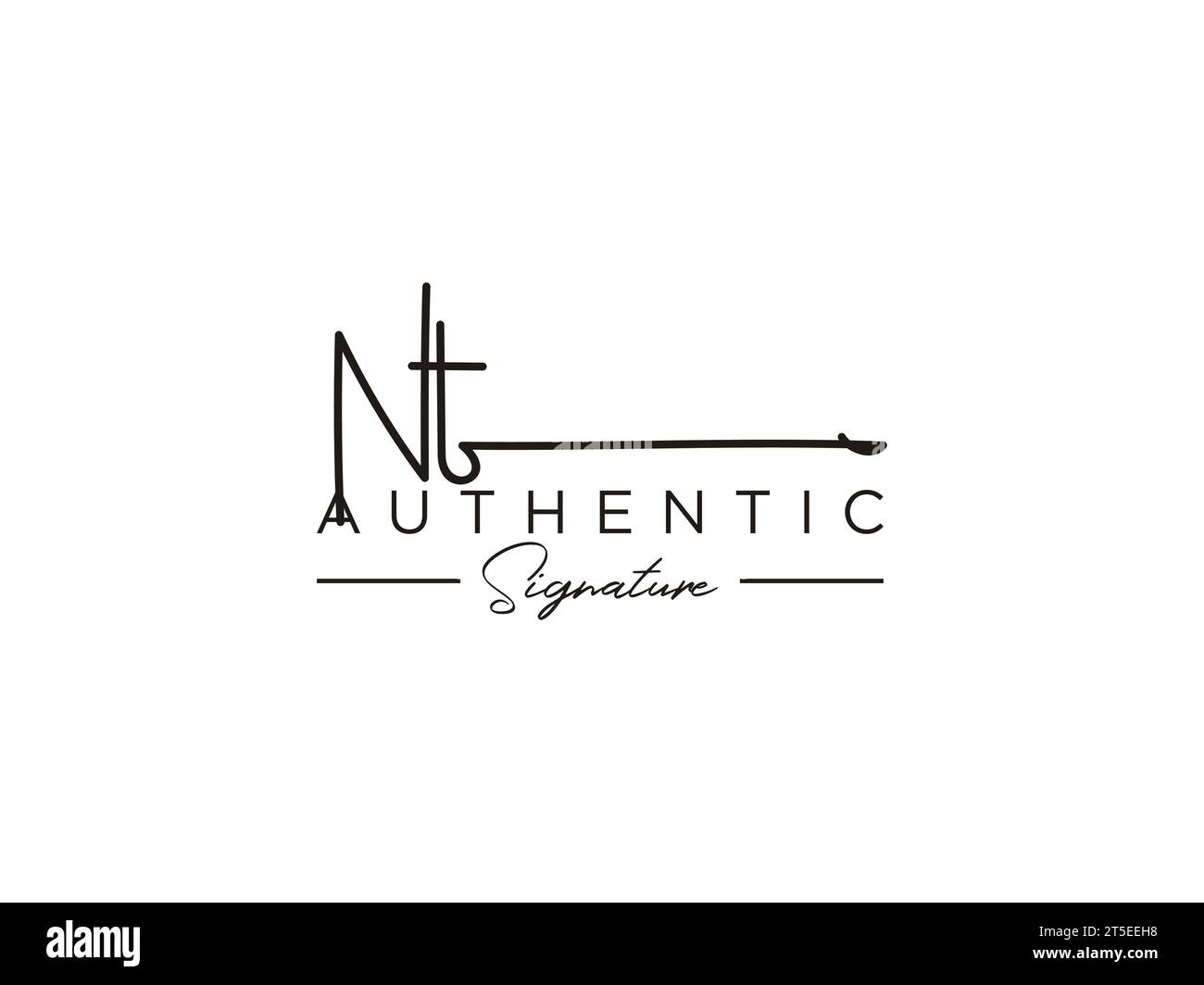 NT Signature Logo Template Vector Stock Vector Image & Art - Alamy