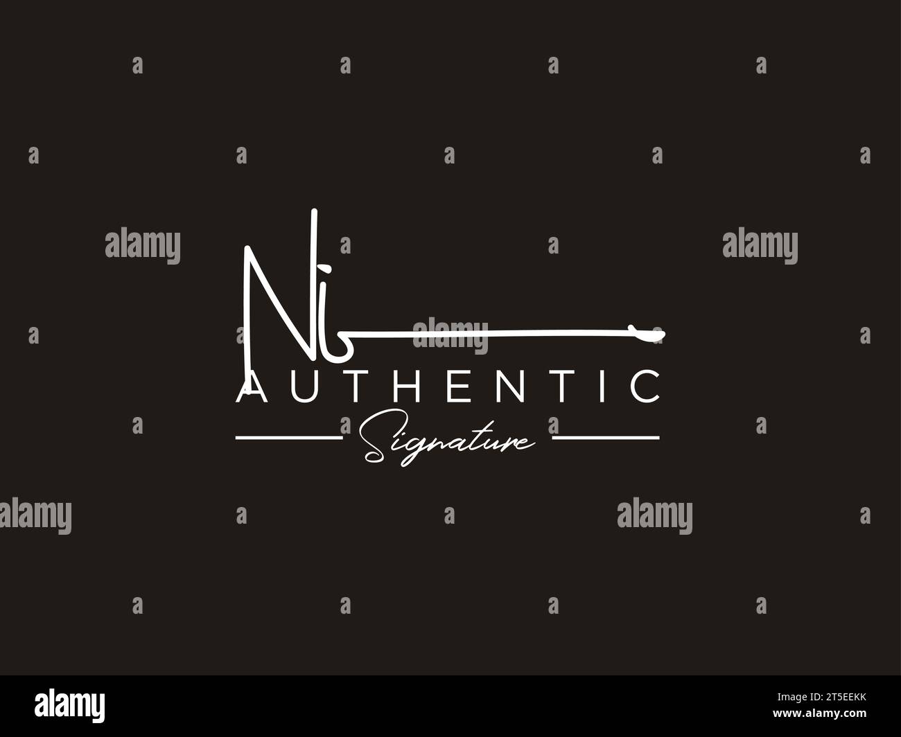 NI Signature Logo Template Vector Stock Vector Image & Art - Alamy