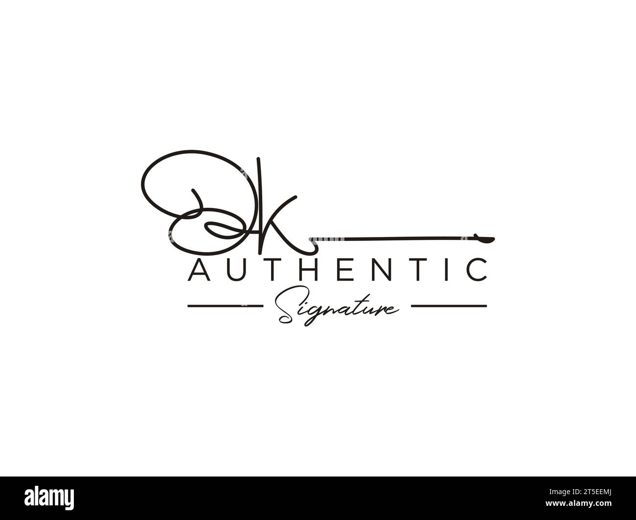 OK Signature Logo Template Vector Stock Vector Image & Art - Alamy