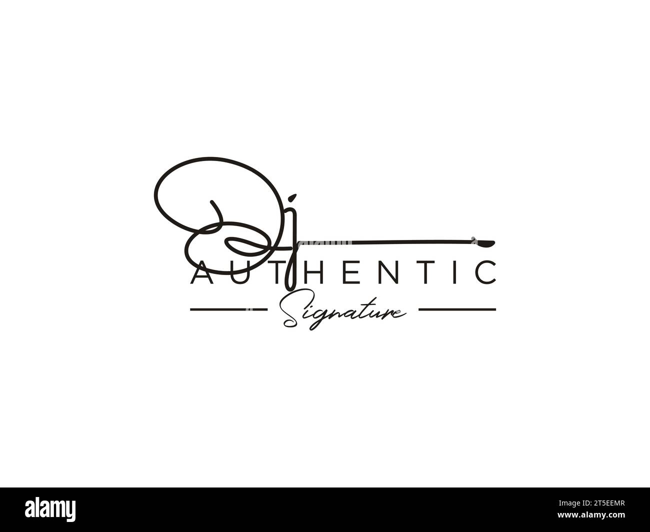 OJ Signature Logo Template Vector Stock Vector Image & Art - Alamy