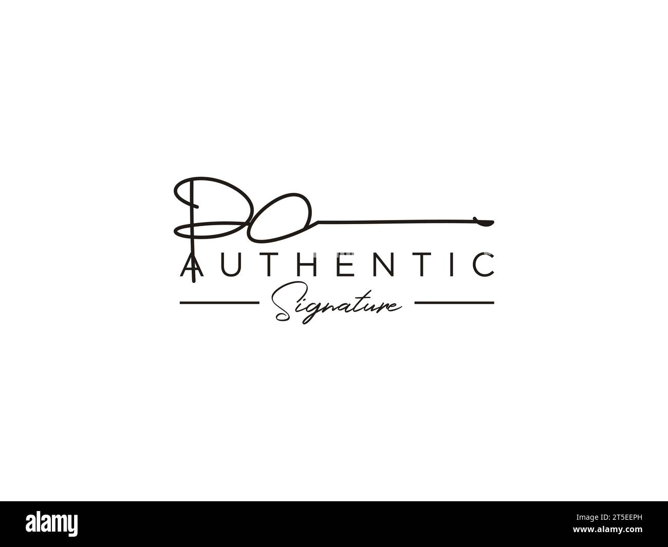 PO Signature Logo Template Vector Stock Vector Image & Art - Alamy
