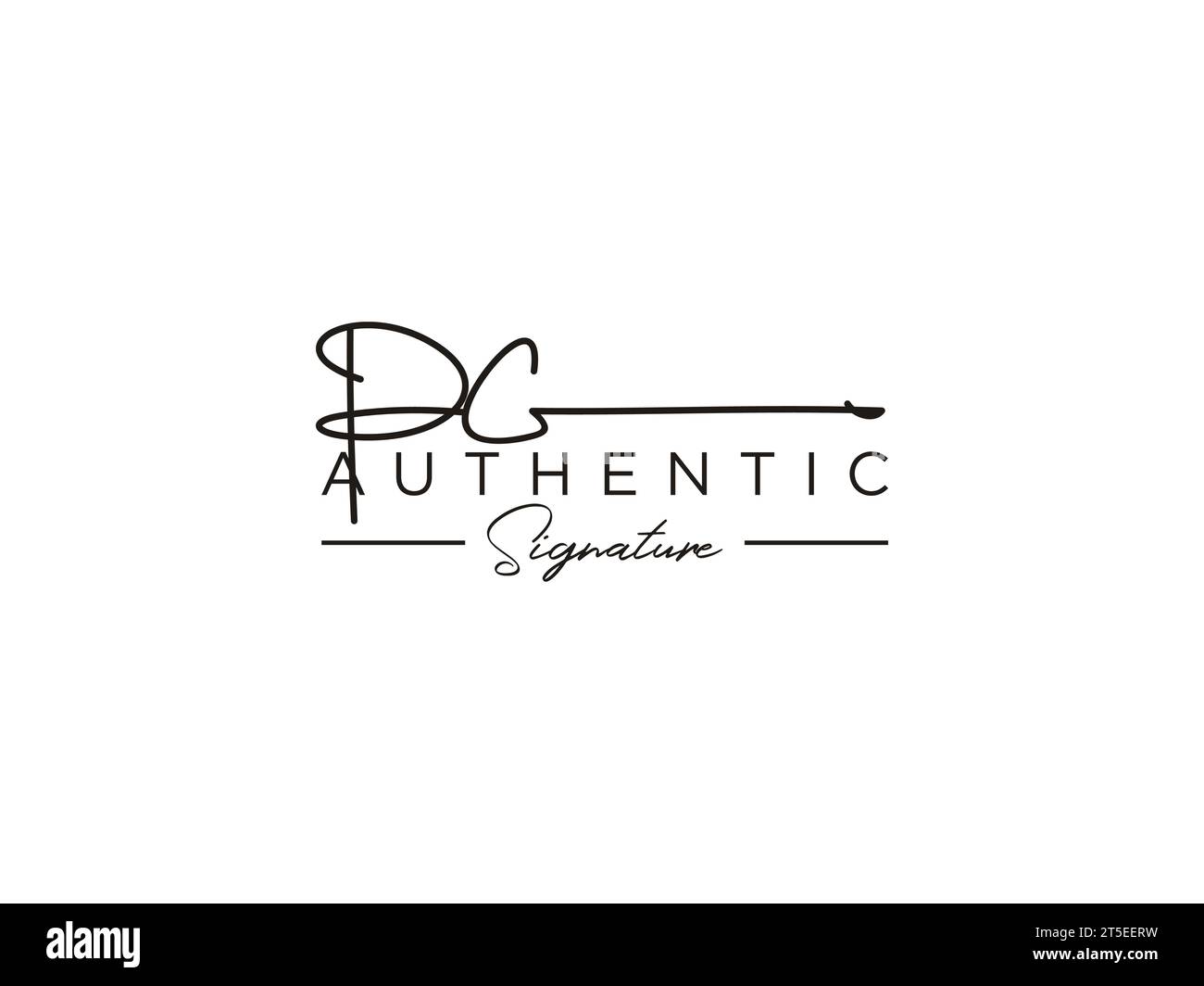 PC Signature Logo Template Vector Stock Vector Image & Art - Alamy