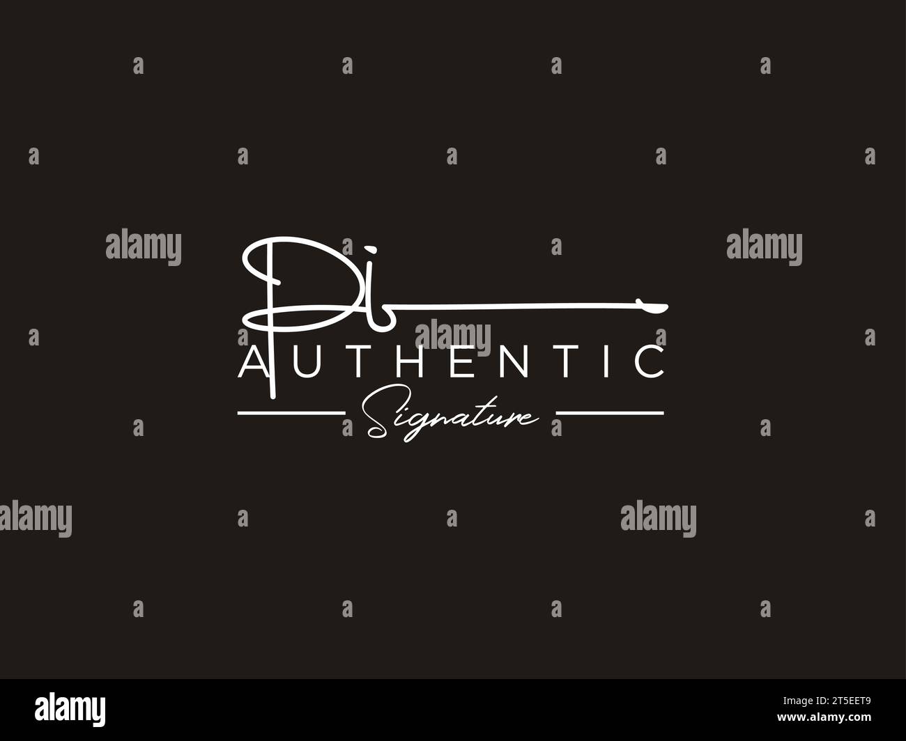 PI Signature Logo Template Vector Stock Vector Image & Art - Alamy