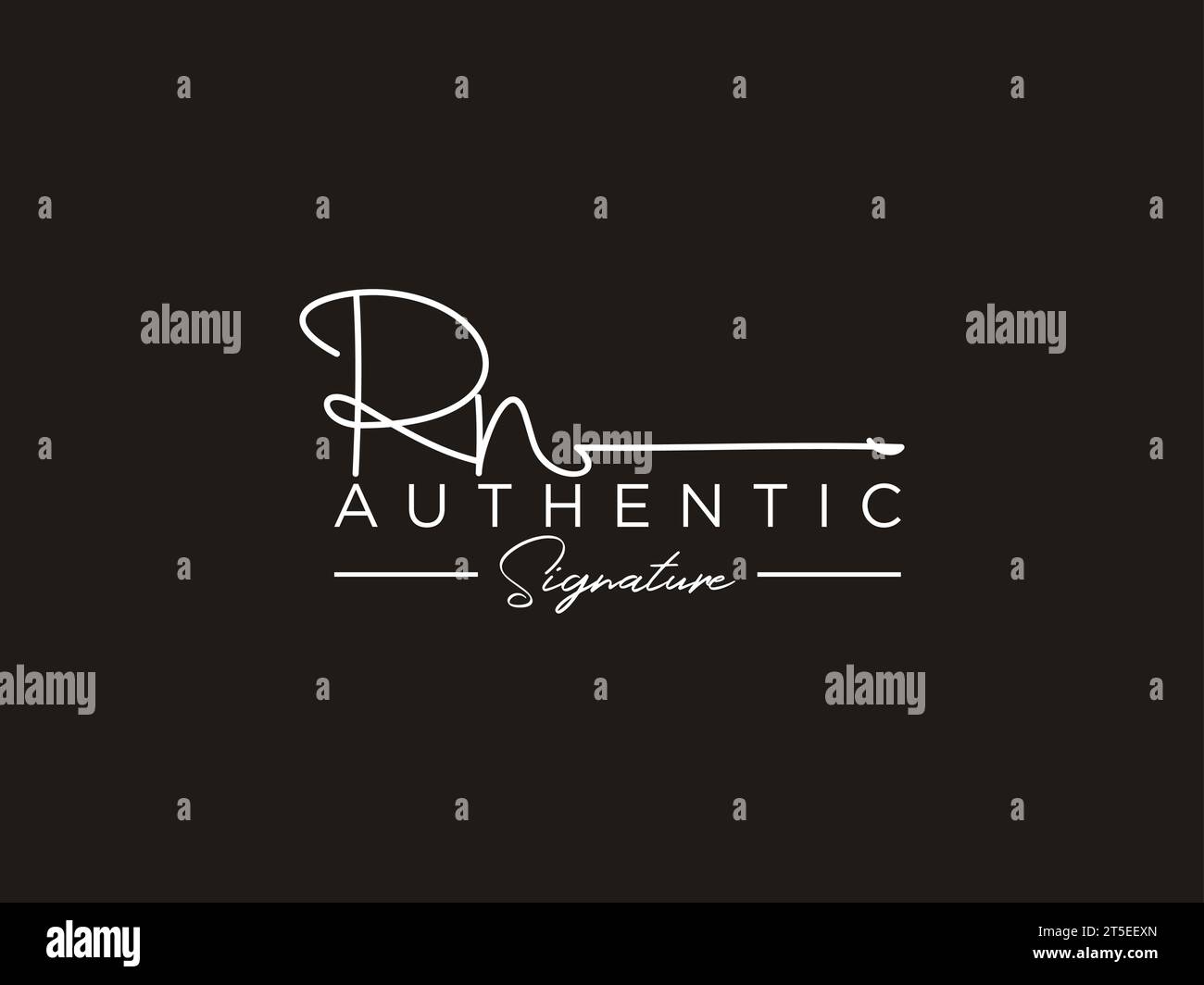 RN Signature Logo Template Vector Stock Vector Image & Art - Alamy