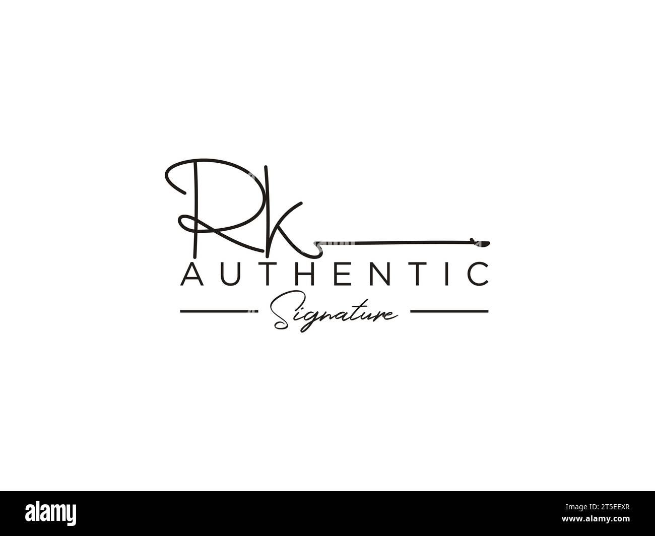 RK Signature Logo Template Vector Stock Vector Image & Art - Alamy