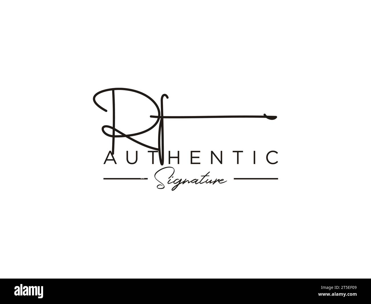 RF Signature Logo Template Vector Stock Vector Image & Art - Alamy