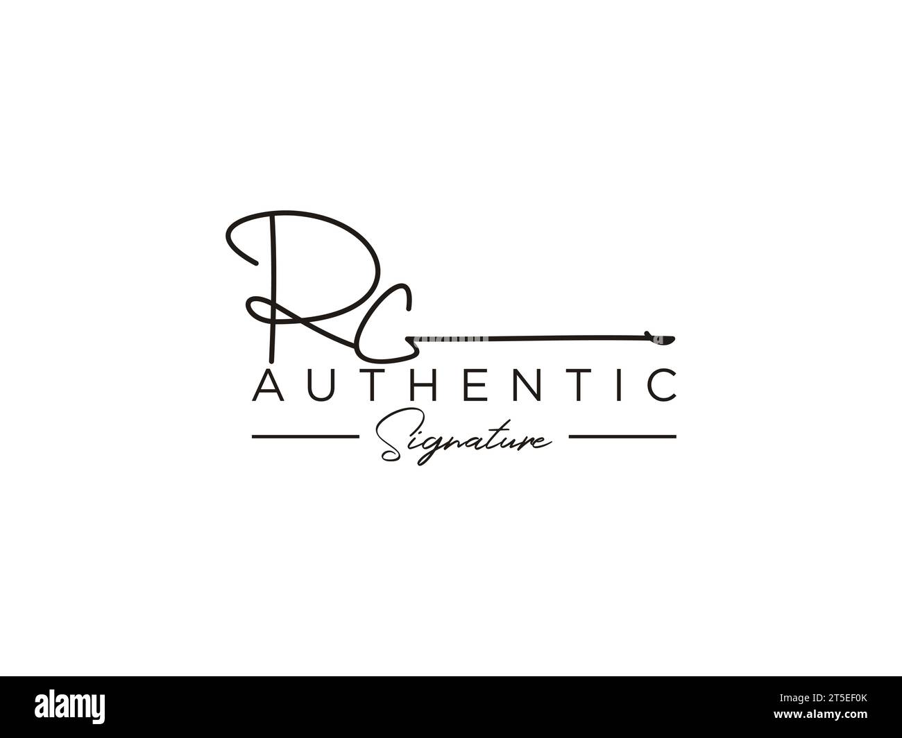 RC Signature Logo Template Vector Stock Vector Image & Art - Alamy