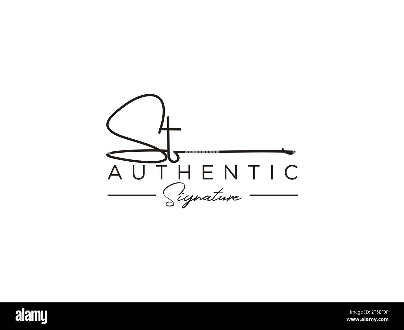 ST Signature Logo Template Vector Stock Vector Image & Art - Alamy
