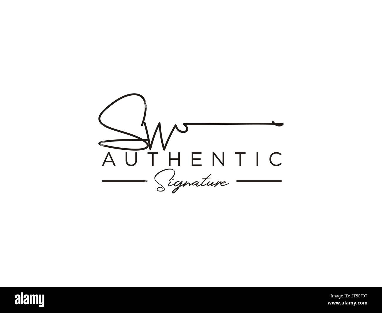 SW Signature Logo Template Vector Stock Vector Image & Art - Alamy