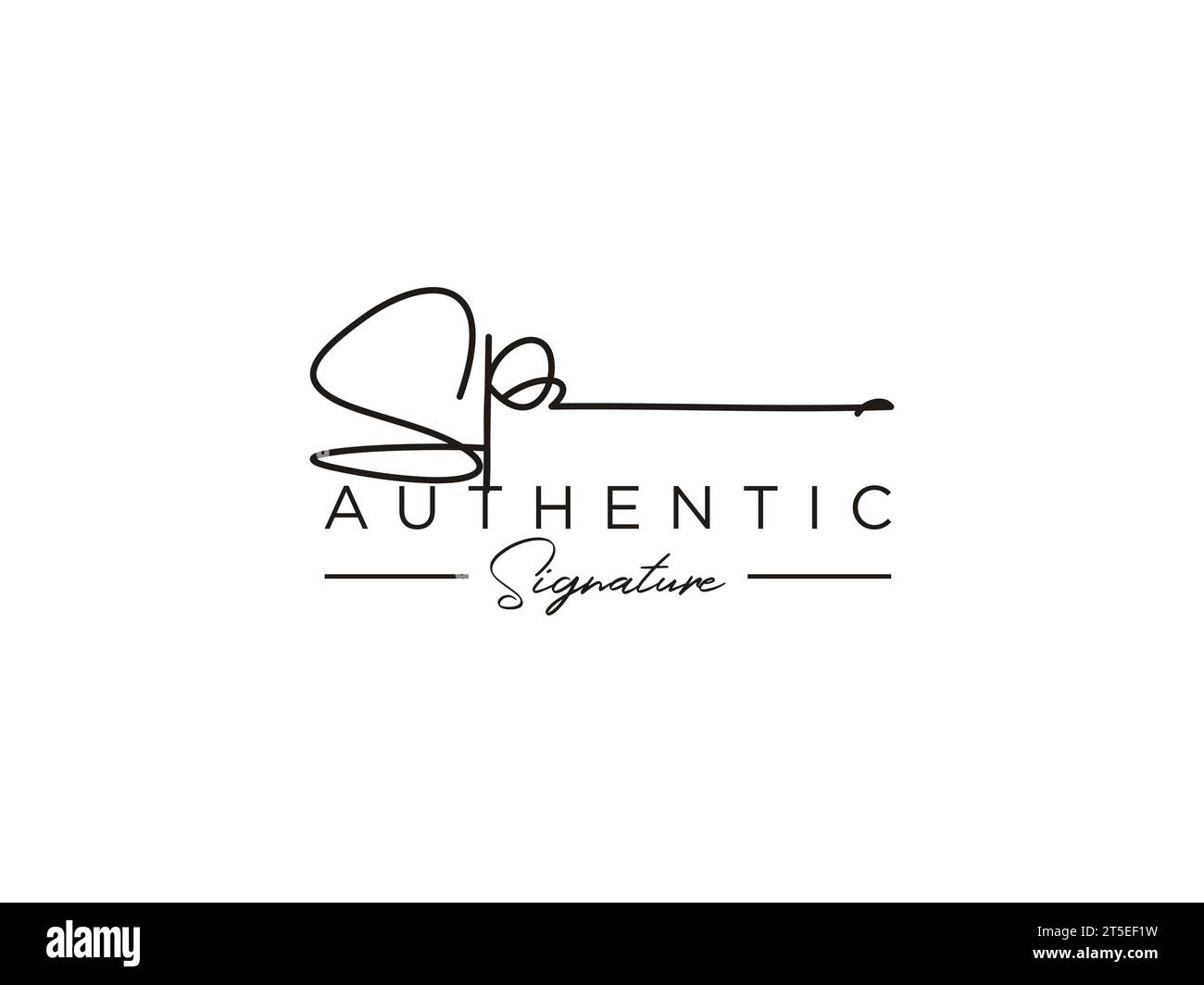 SP Signature Logo Template Vector Stock Vector Image & Art - Alamy
