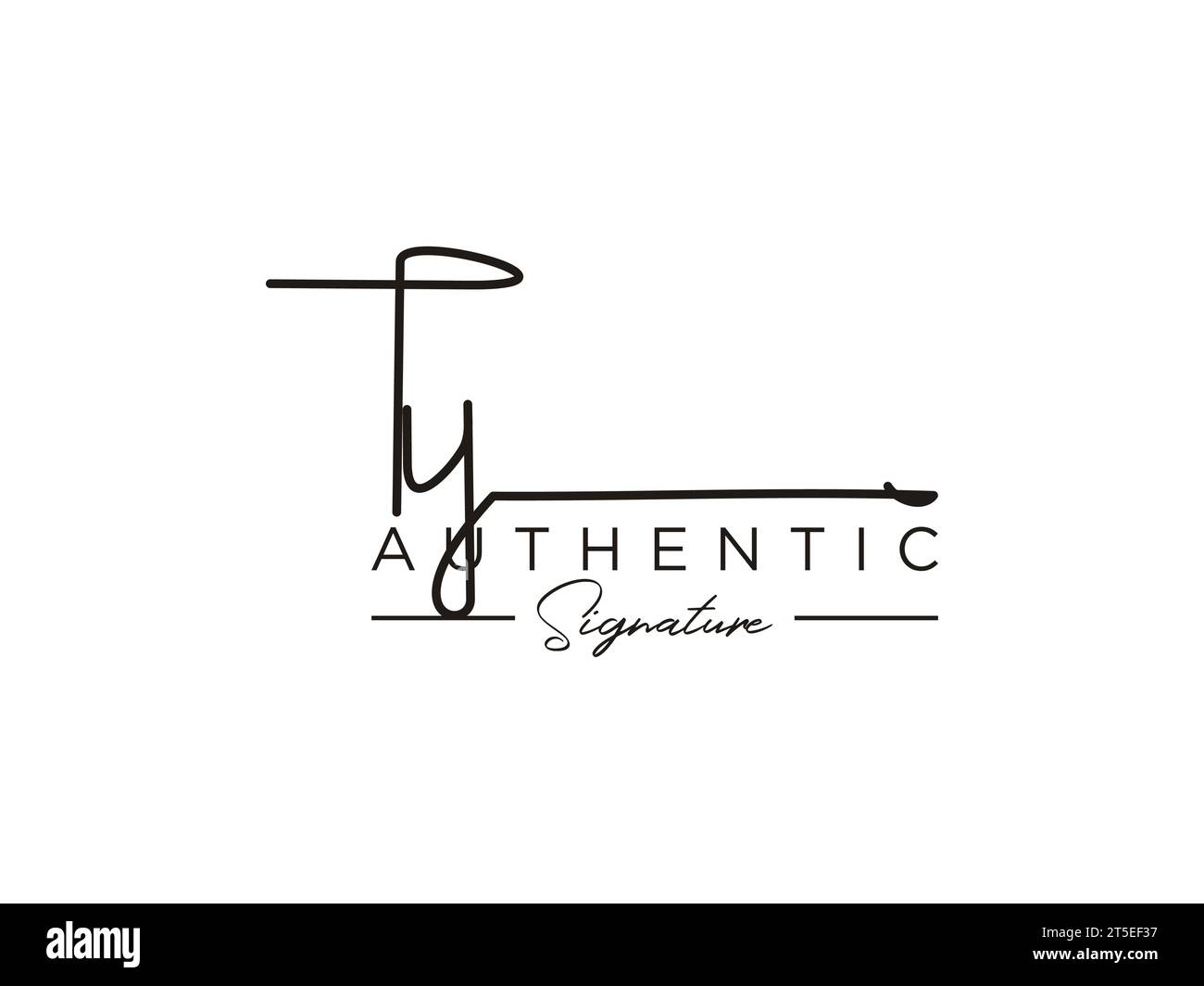 TY Signature Logo Template Vector Stock Vector Image & Art - Alamy