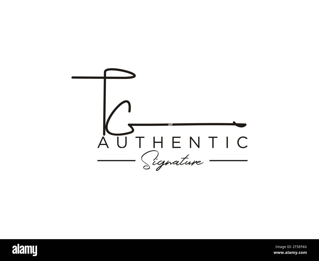 TC Signature Logo Template Vector Stock Vector Image & Art - Alamy