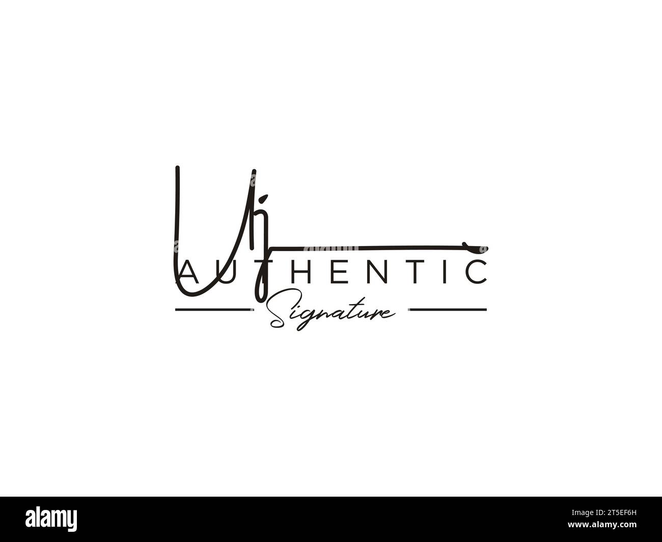 UJ Signature Logo Template Vector Stock Vector Image & Art - Alamy