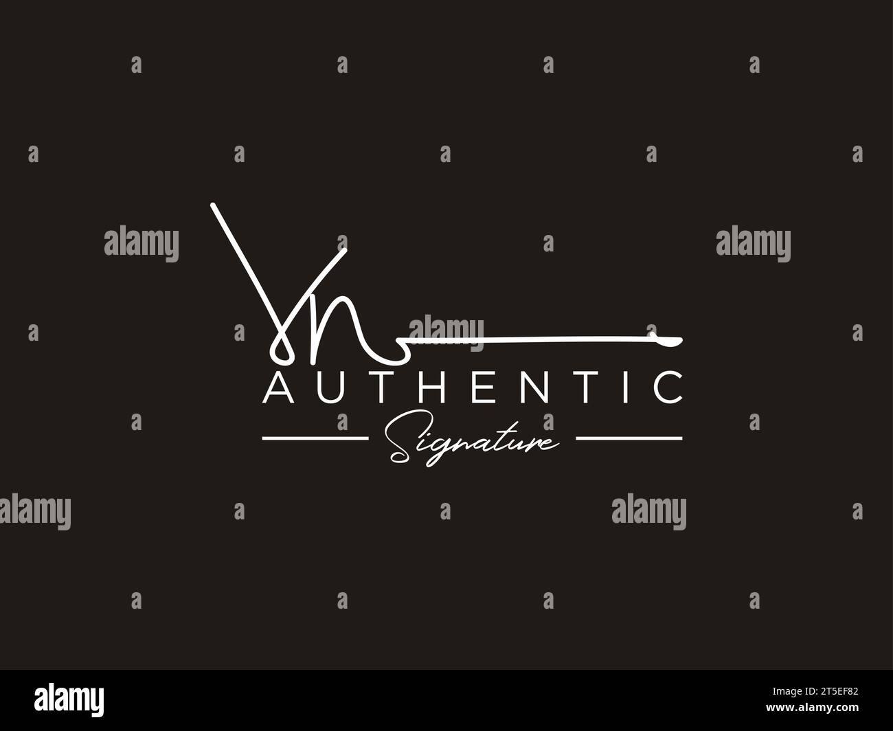 VN Signature Logo Template Vector Stock Vector Image & Art - Alamy