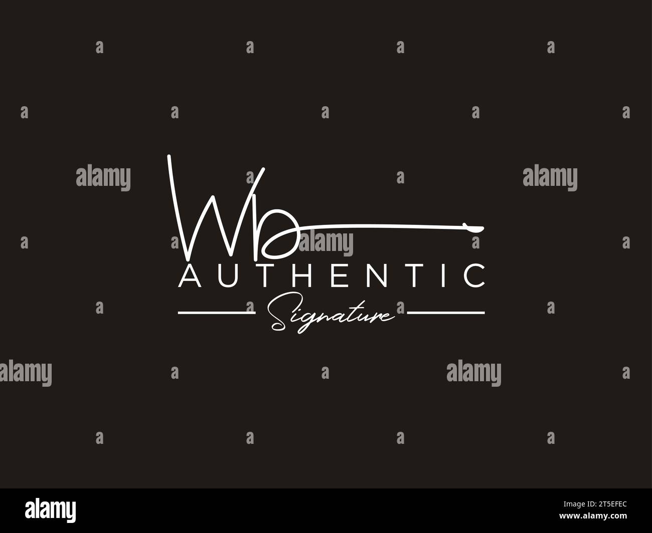 WB Signature Logo Template Vector Stock Vector Image & Art - Alamy