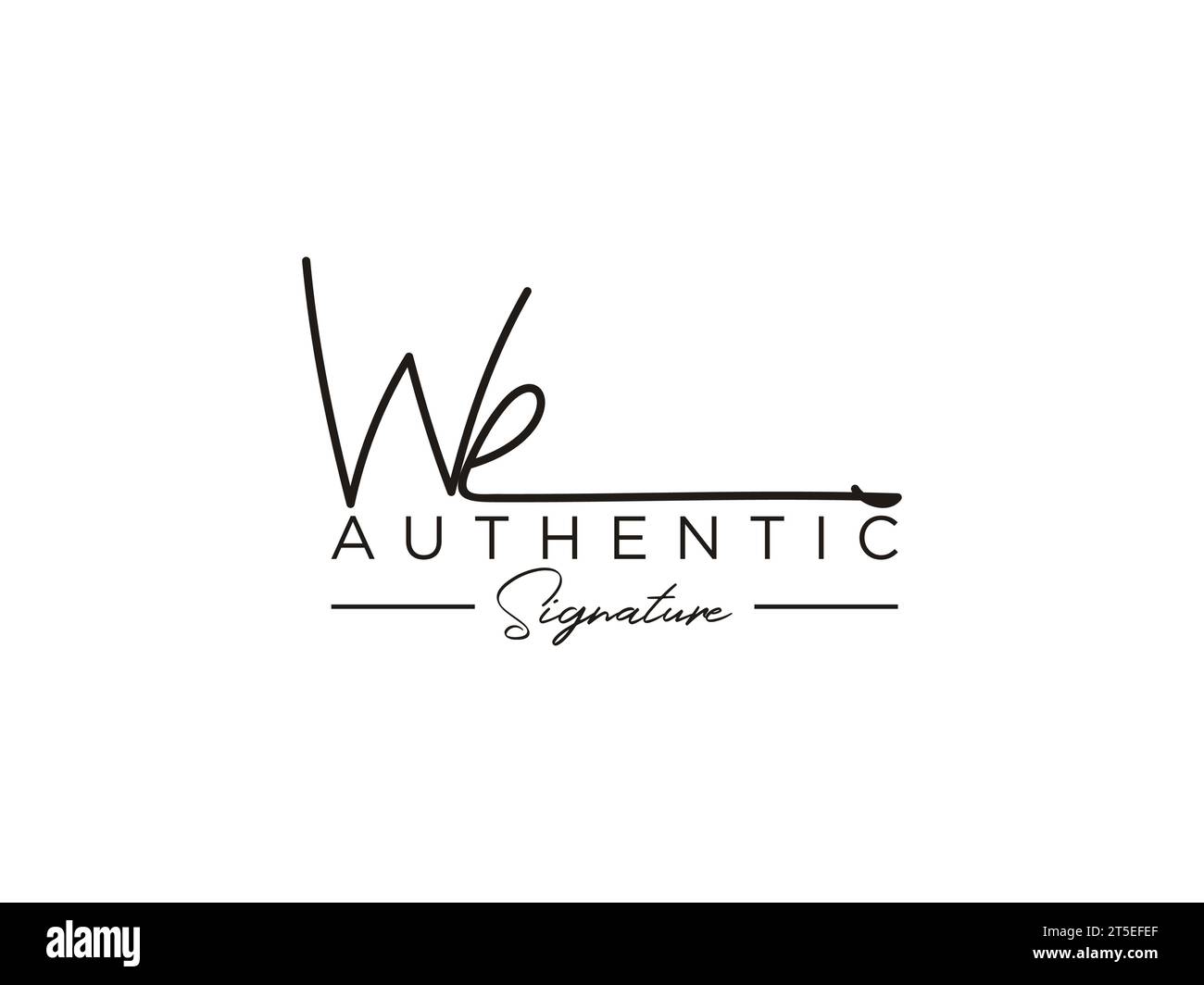 WE Signature Logo Template Vector Stock Vector Image & Art - Alamy