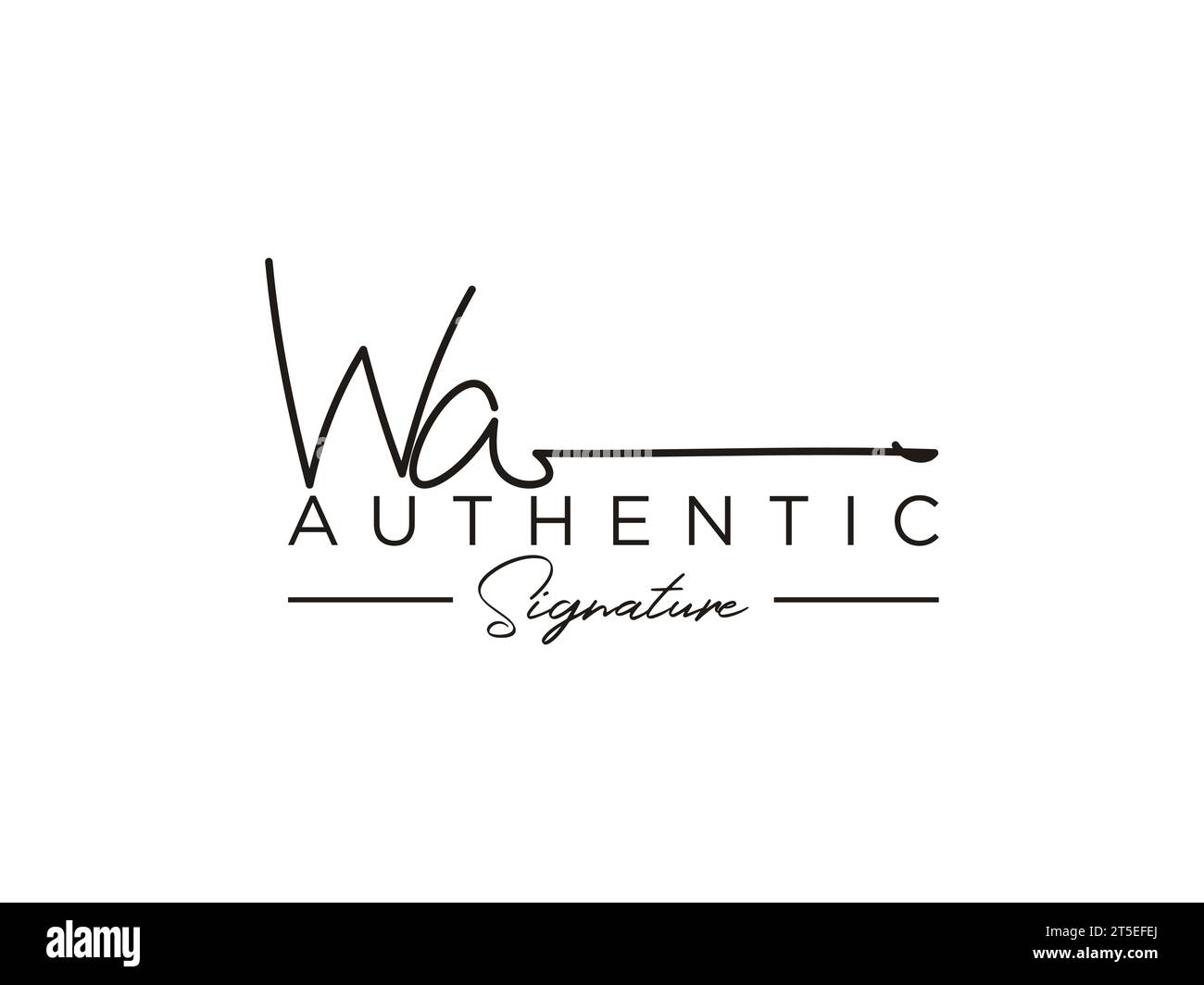 WA Signature Logo Template Vector Stock Vector Image & Art - Alamy