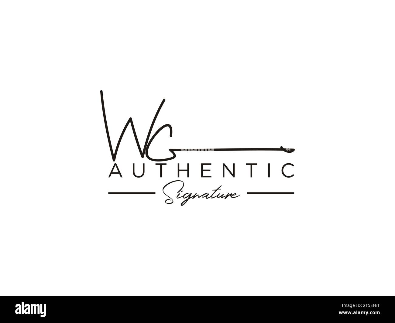 WC Signature Logo Template Vector Stock Vector Image & Art - Alamy