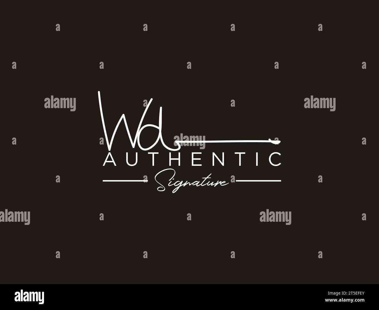 WD Signature Logo Template Vector Stock Vector Image & Art - Alamy