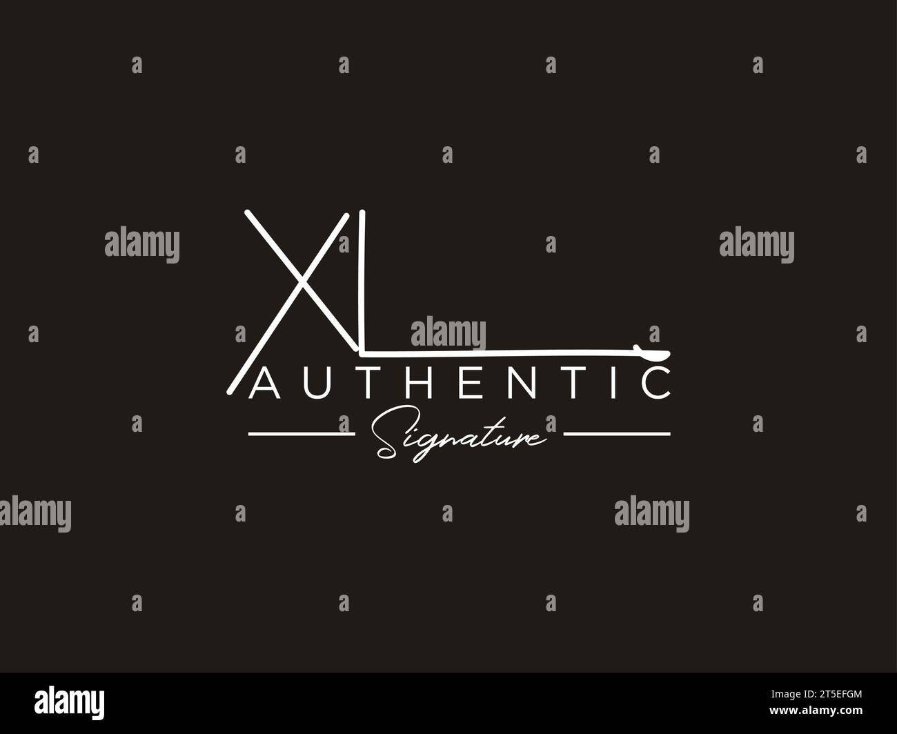 XL Signature Logo Template Vector Stock Vector Image & Art - Alamy
