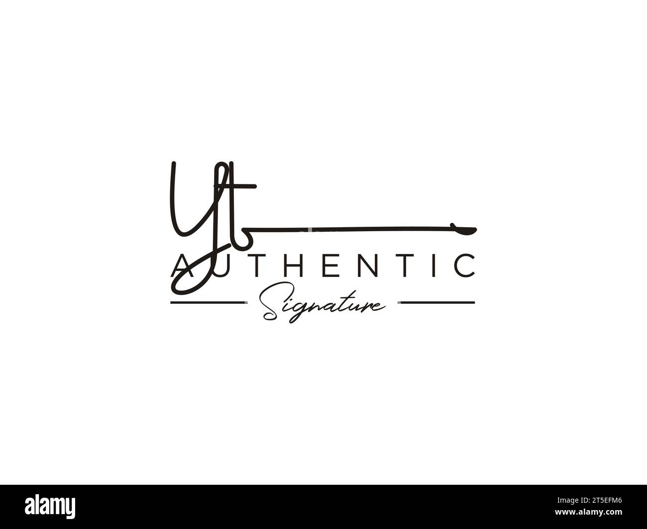YT Signature Logo Template Vector Stock Vector Image & Art - Alamy
