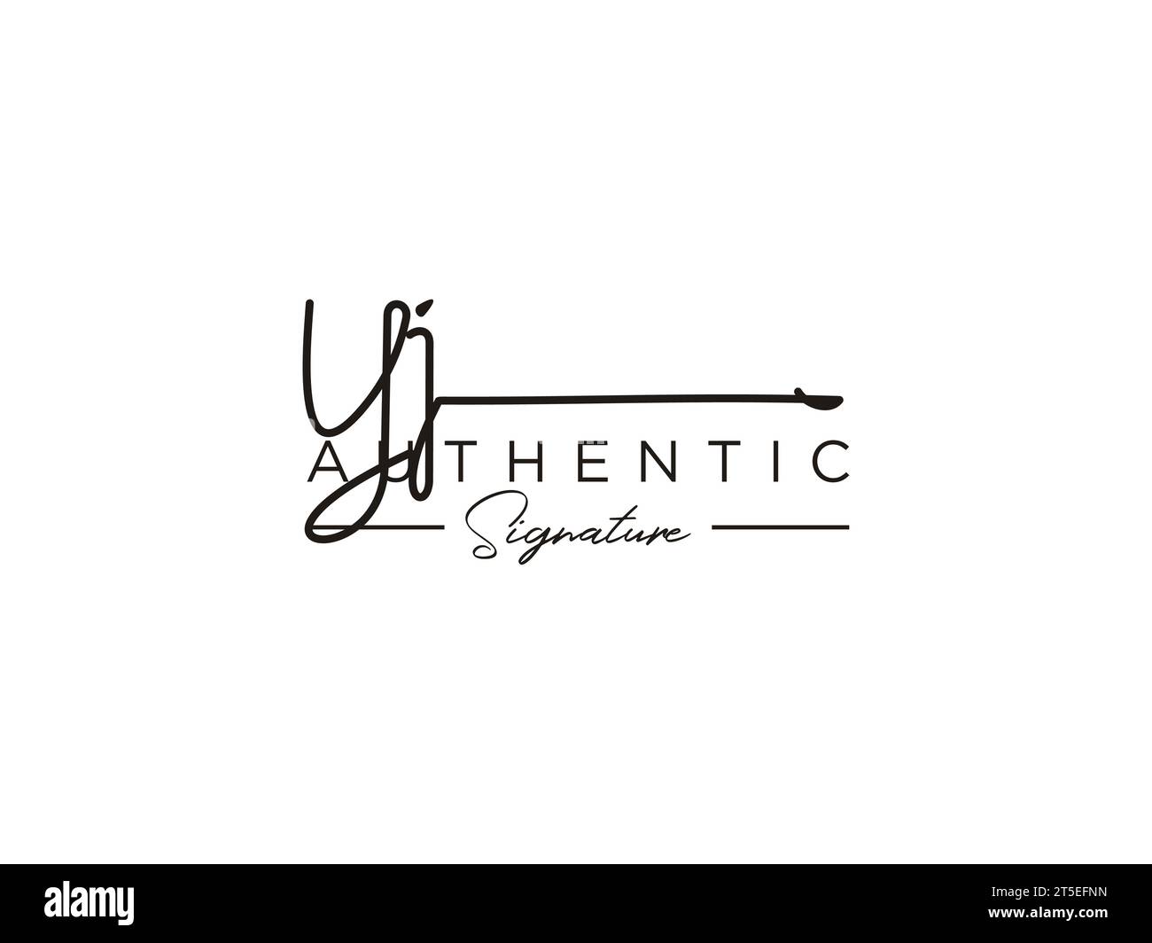 YJ Signature Logo Template Vector Stock Vector Image & Art - Alamy