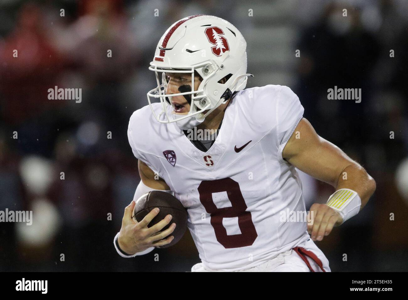 Stanford quarterback Justin Lamson carries the ball during the first ...