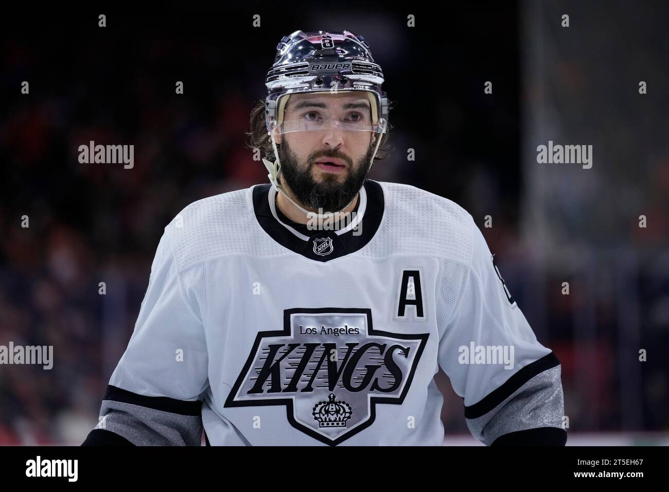 Los Angeles Kings' Drew Doughty plays during an NHL hockey game ...