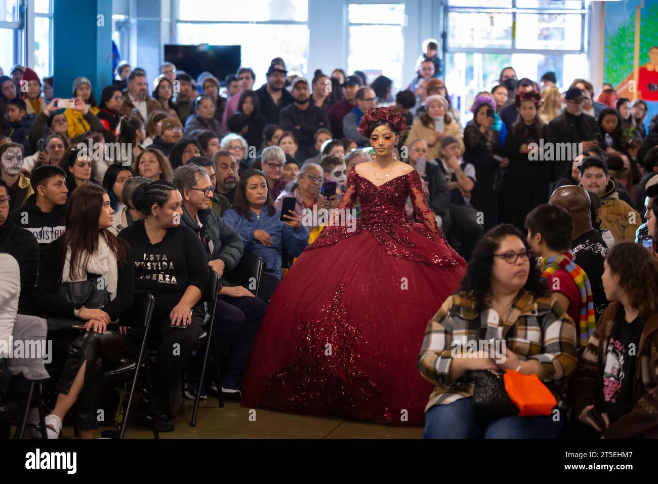 Seattle, Washington, USA. 4th November, 2023. A young woman ...