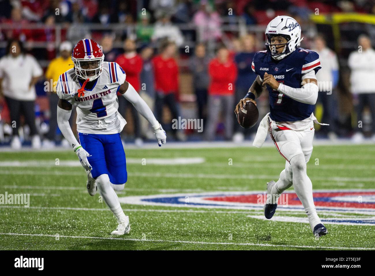 Lynchburg, VA, USA. 3rd Nov, 2023. Liberty Flames quarterback Kaidon ...