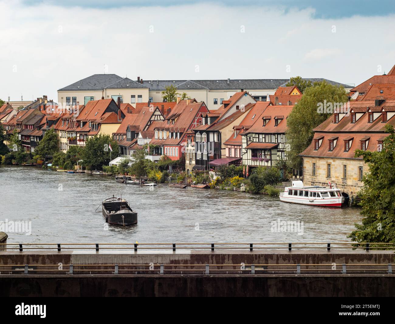 Klein Venedig district in Bamberg, Germany. The beautiful old buildings ...