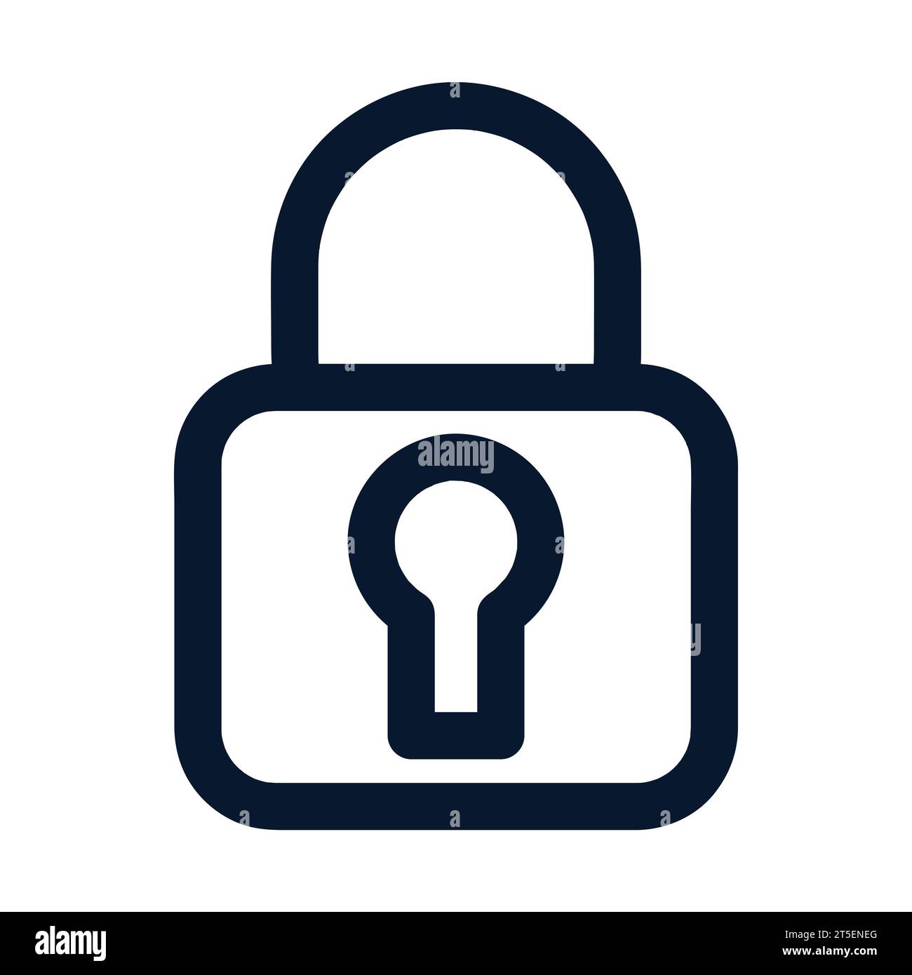 Safety Padlock Outline Icon Stock Vector Image And Art Alamy
